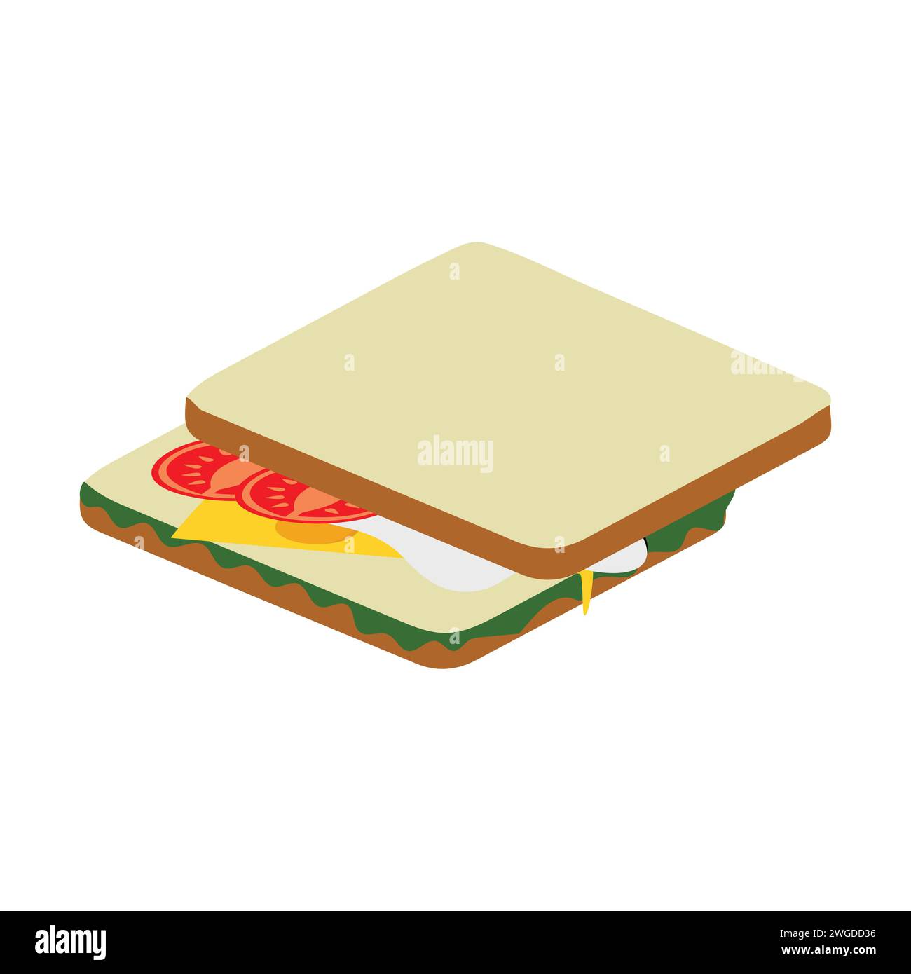 Sandwich with fried egg and bread toast, collection of wheat sandwiches ...