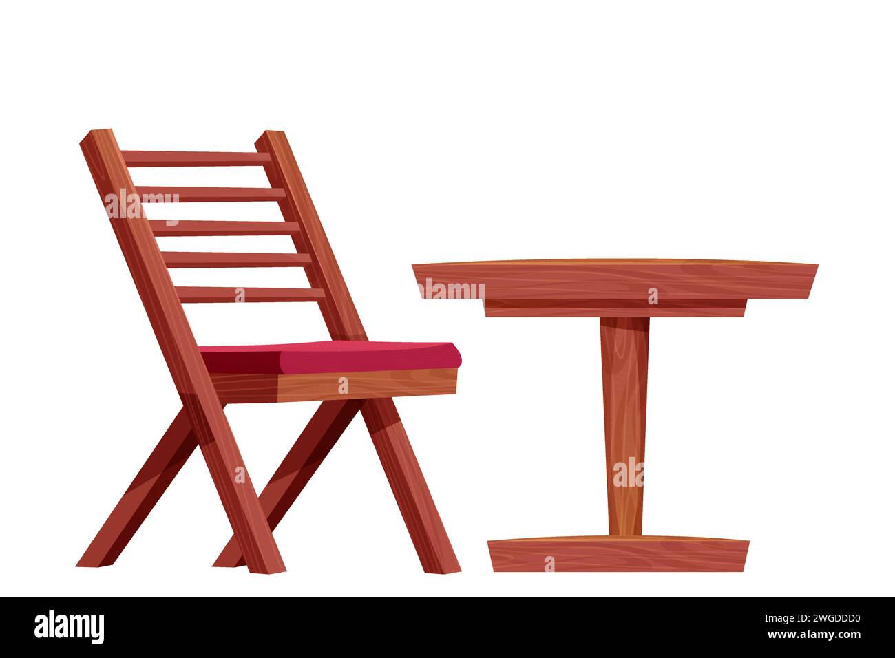 Picnic table with chair set wooden furniture, wood desk with leg rustic ...