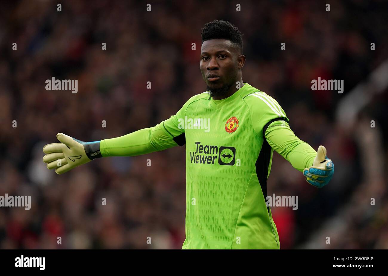 Manchester United goalkeeper Andre Onana during the Premier League ...