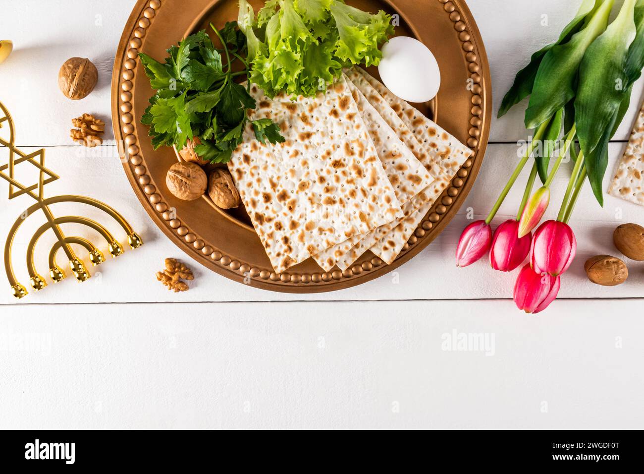 Beautiful festive background for the Jewish Passover holiday with ...