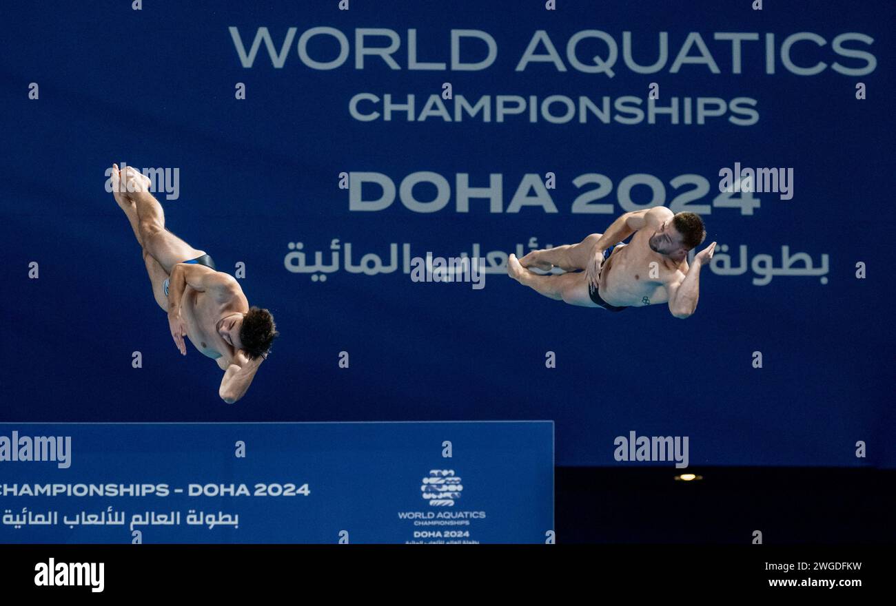 Doha, Qatar. 04th Feb, 2024. Jules Bouyer and Alexis Jandard of France ...