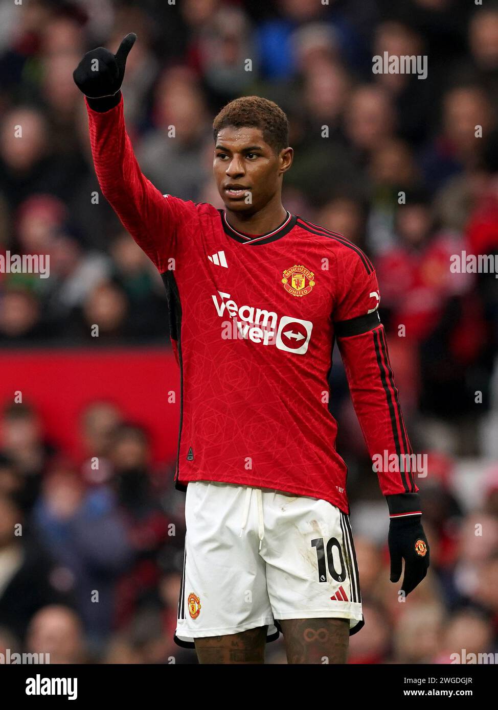 Manchester United's Marcus Rashford during the Premier League match at ...