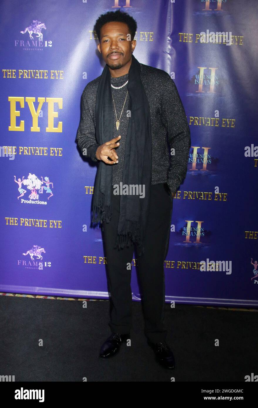 NEW YORK, NY- FEBRUARY 2: Denzel Whitaker at 'The Private Eye' Premiere ...