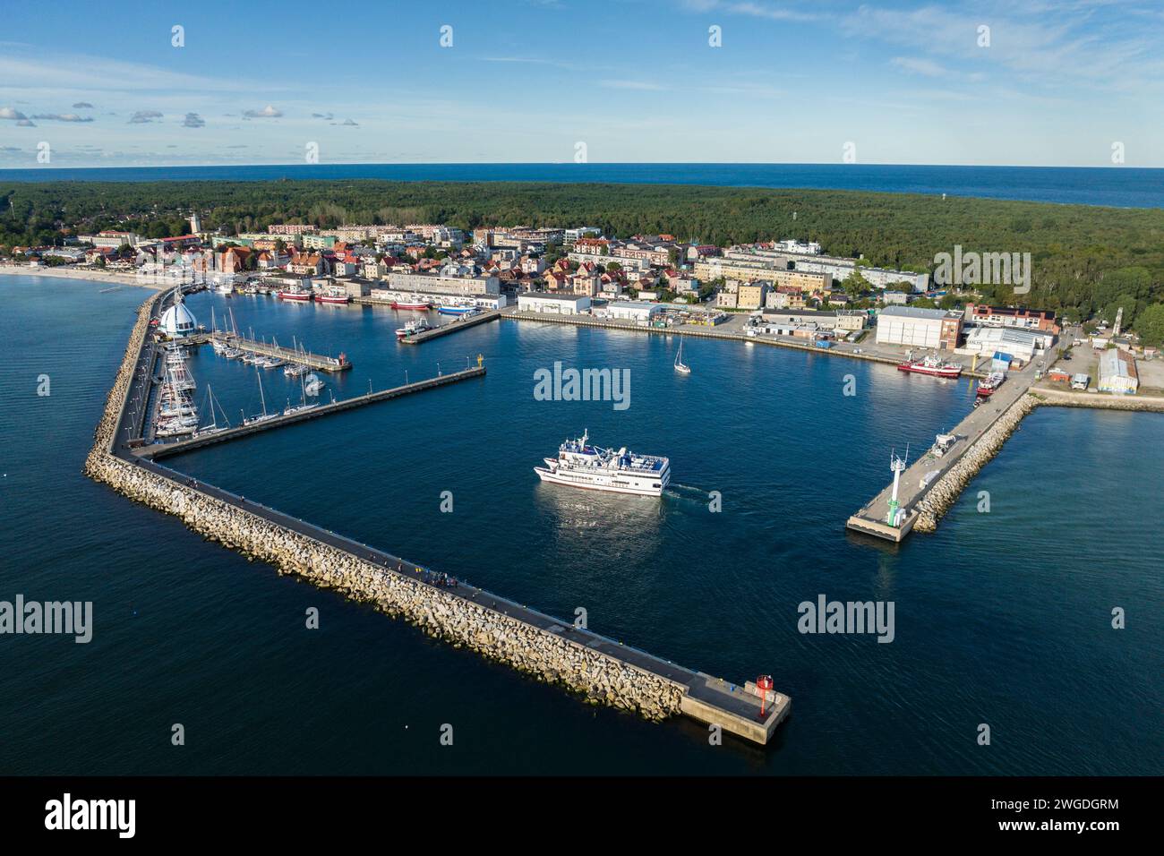 Hel seaport. Port hel peniinsula in Poland.,Aerial view of Hel ...