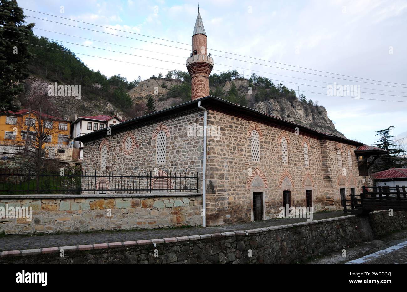 Kanuni Sultan Suleyman Mosque, located in Mudurnu, Bolu, Turkey, was ...