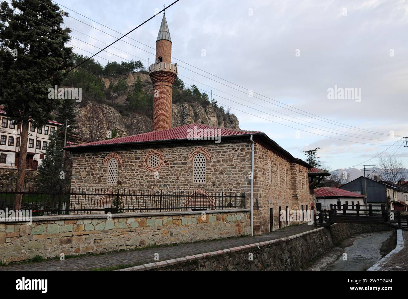 Kanuni Sultan Suleyman Mosque, located in Mudurnu, Bolu, Turkey, was ...