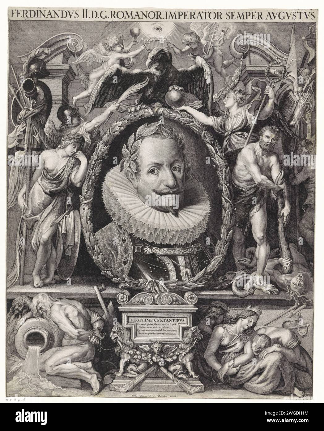 Portrated Van Ferdinand II, Anonymous, After Lucas Vorsterman (I), After Peter Paul Rubens, 1637 ...