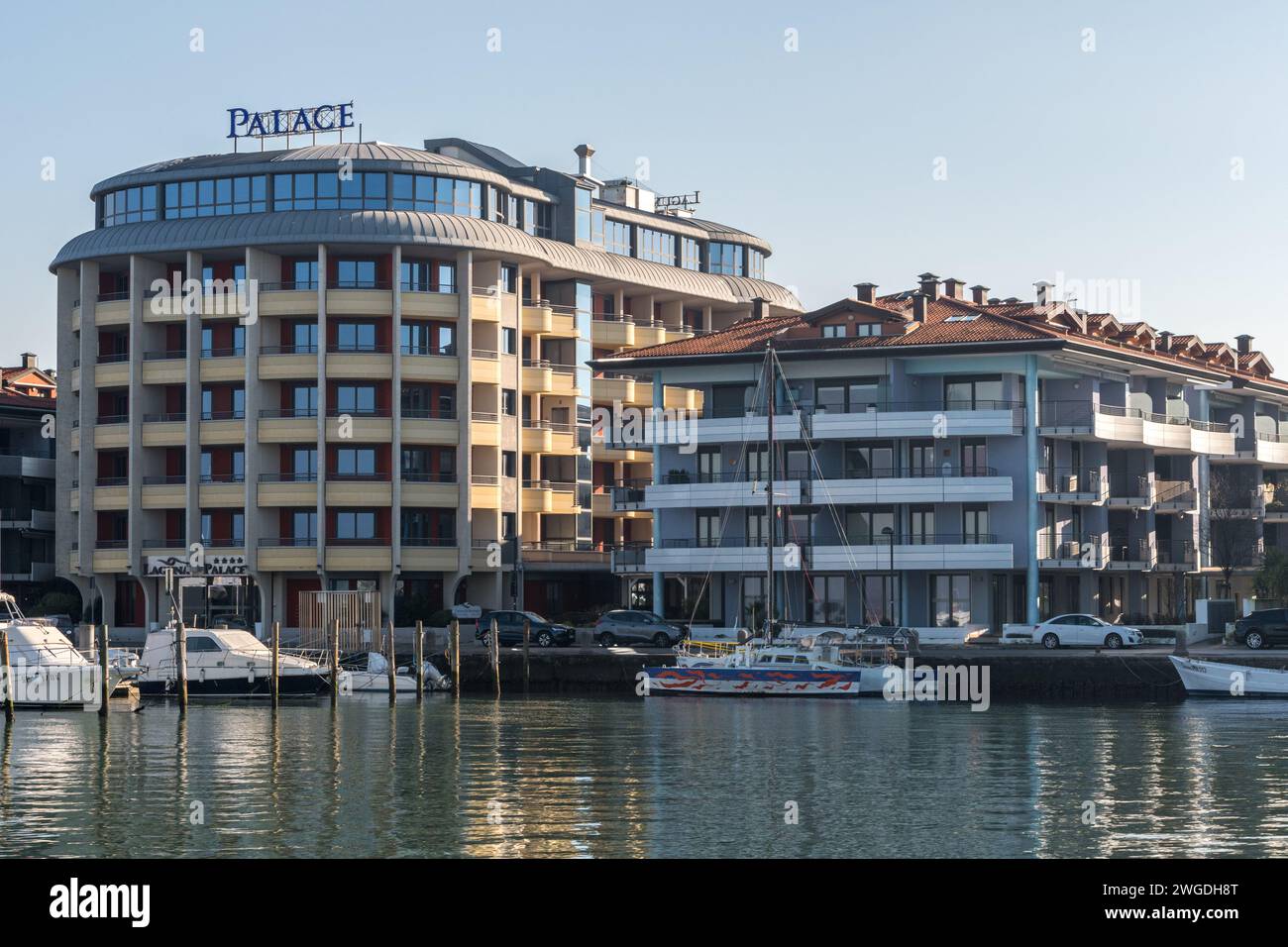 Grado, Italy - January 28th, 2024: photography of the Hotel Laguna ...