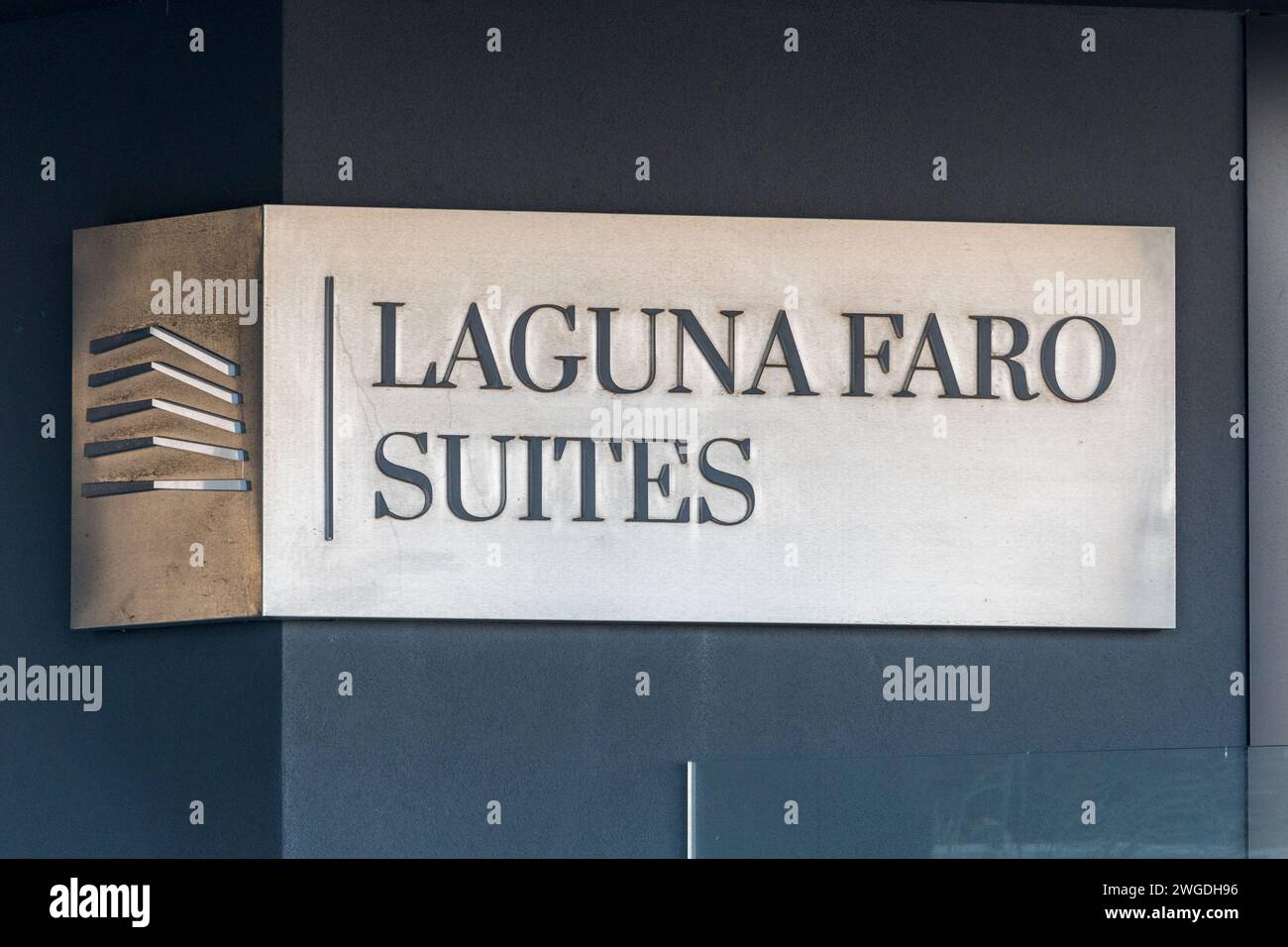 Grado, Italy - January 28th, 2024: photography of the sign of the new ...