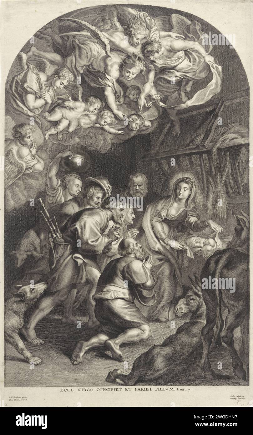 Adoration by De Herders, Paulus Pontius, After Peter Paul Rubens, 1616 ...