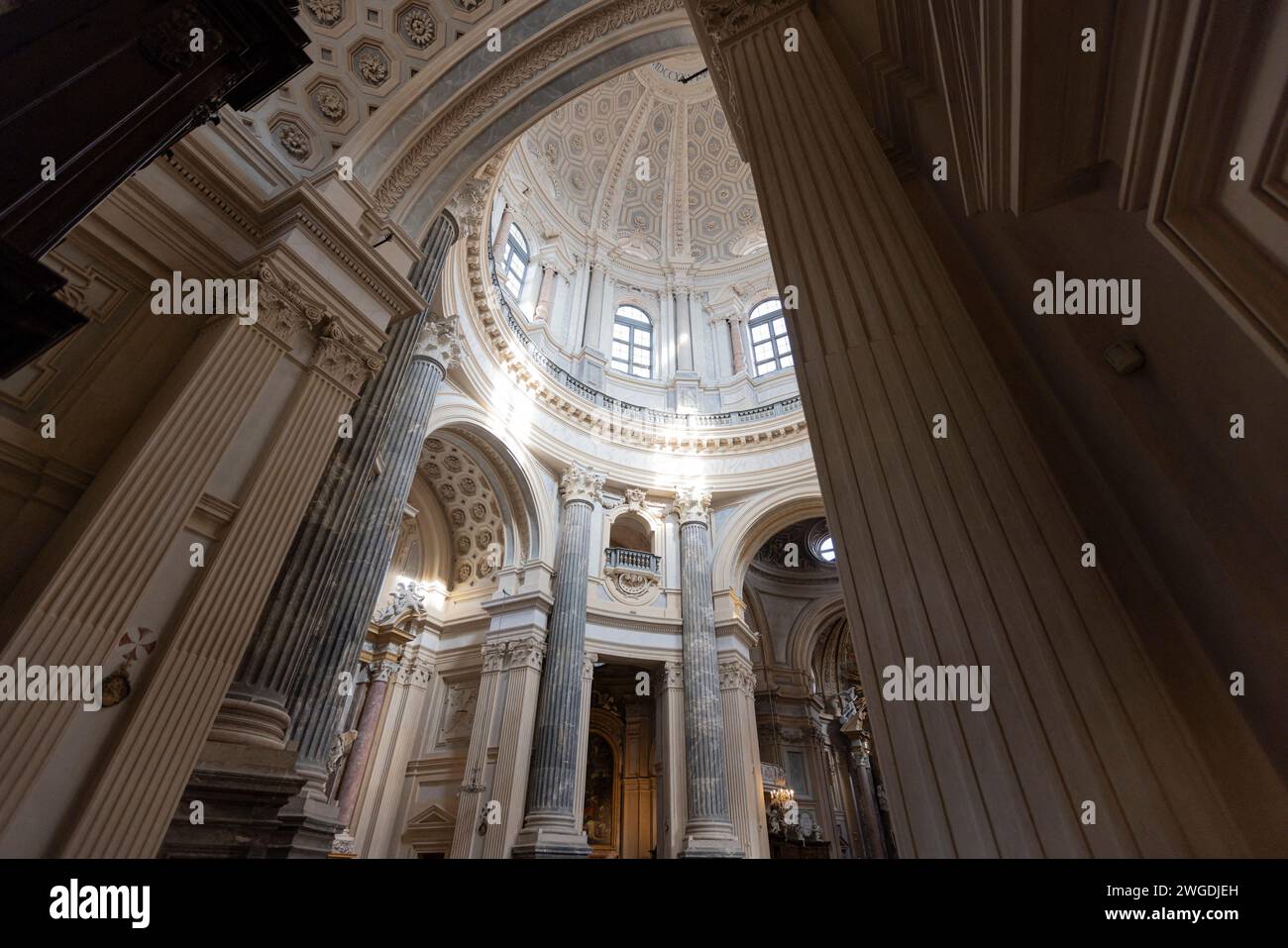 Turin, Italy. 04th Feb, 2024. View of Basilica of Superga, a baroque ...