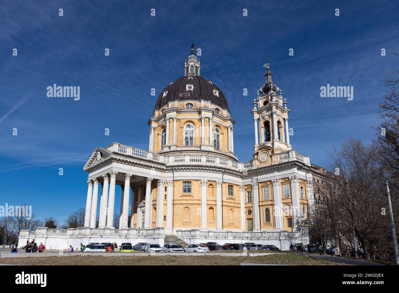 Turin, Italy. 04th Feb, 2024. View of Basilica of Superga, a baroque ...