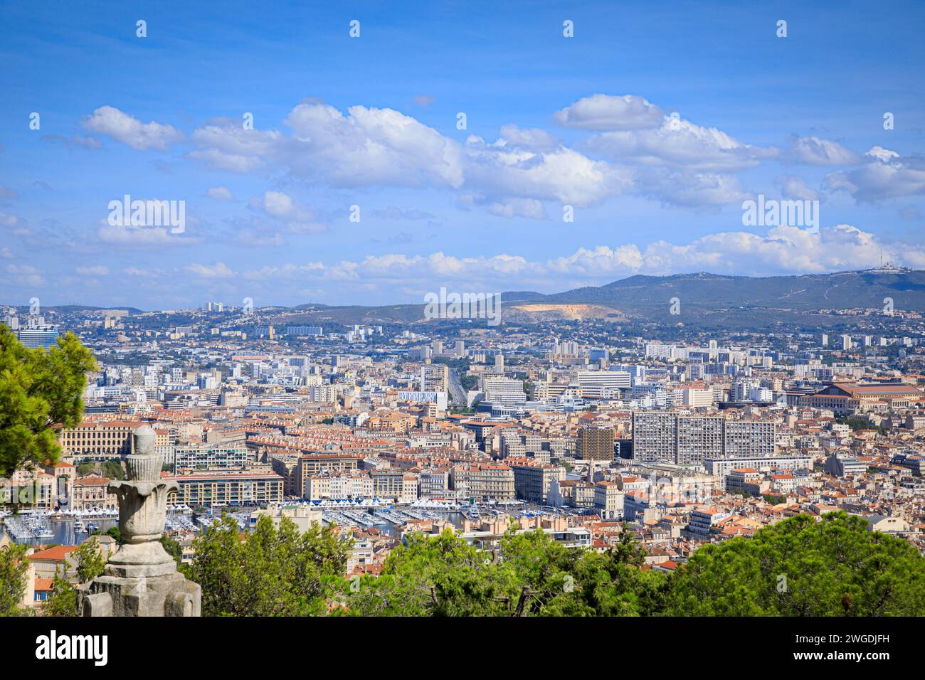 Marseille cityscape from Notre-Dame de la Garde, France Stock Photo - Alamy