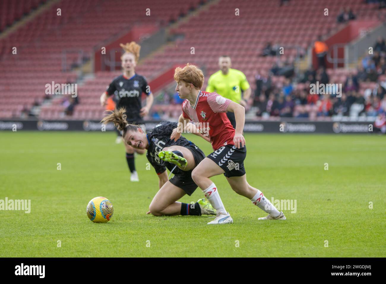 Southampton, UK. 4th Feb, 2024. Milly Mott (3 Southampton) in action ...