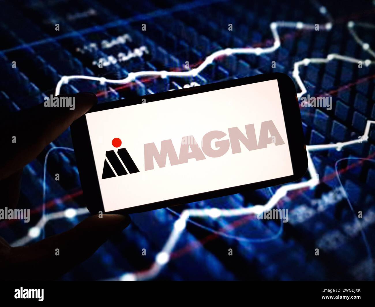 Konskie, Poland - January 31, 2024: Magna International company logo ...