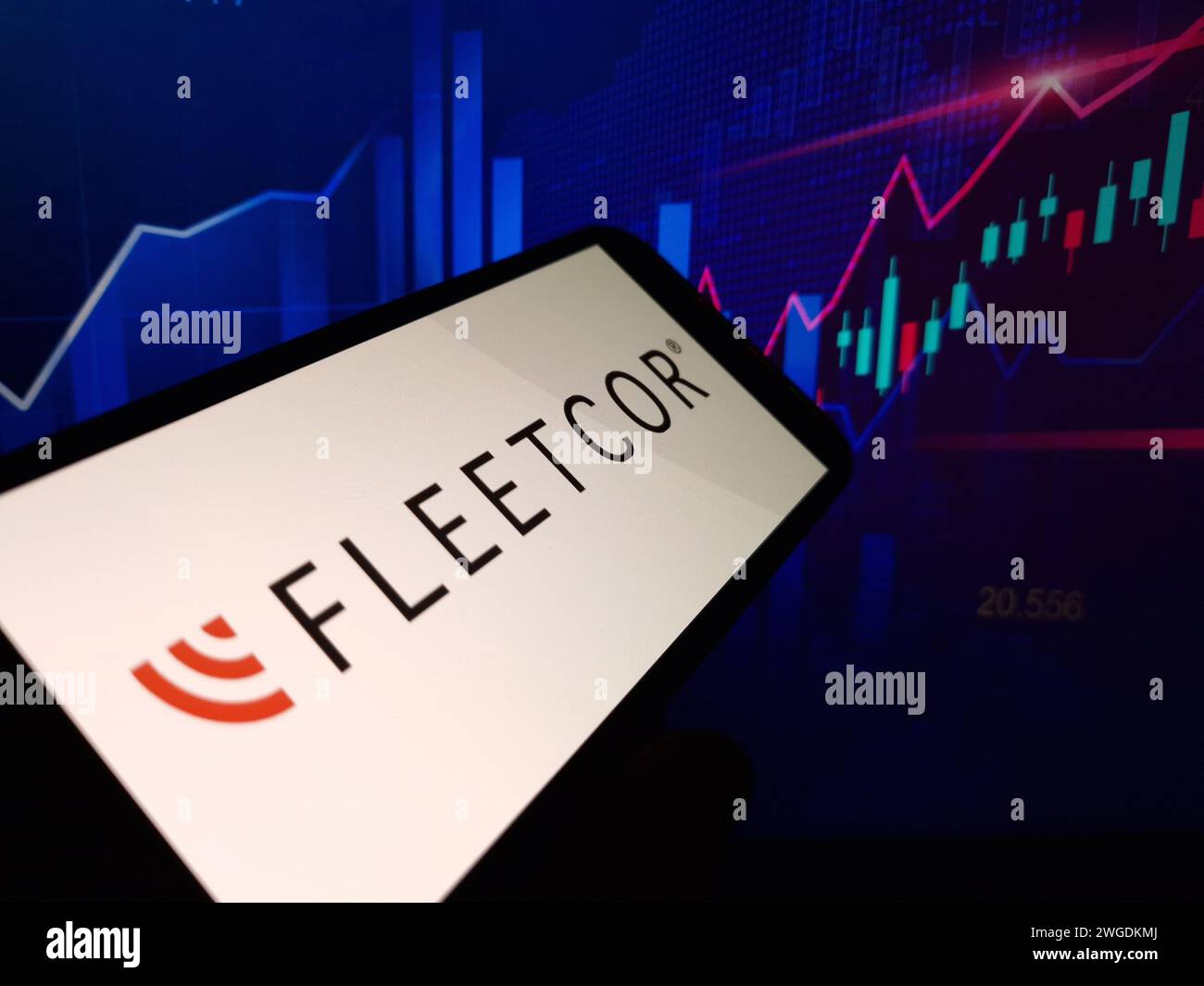 Konskie, Poland - January 31, 2024: Fleetcor company logo displayed on mobile phone screen Stock ...