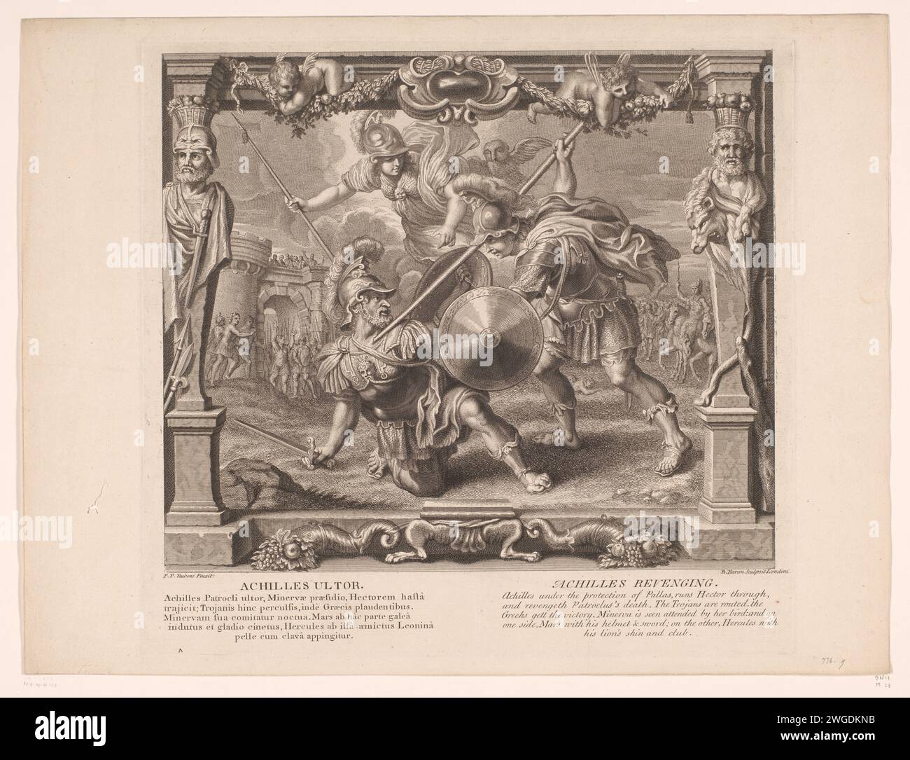 Wraakneming van Achilles, Bernard Baron, after Peter Paul Rubens, 1724 ...