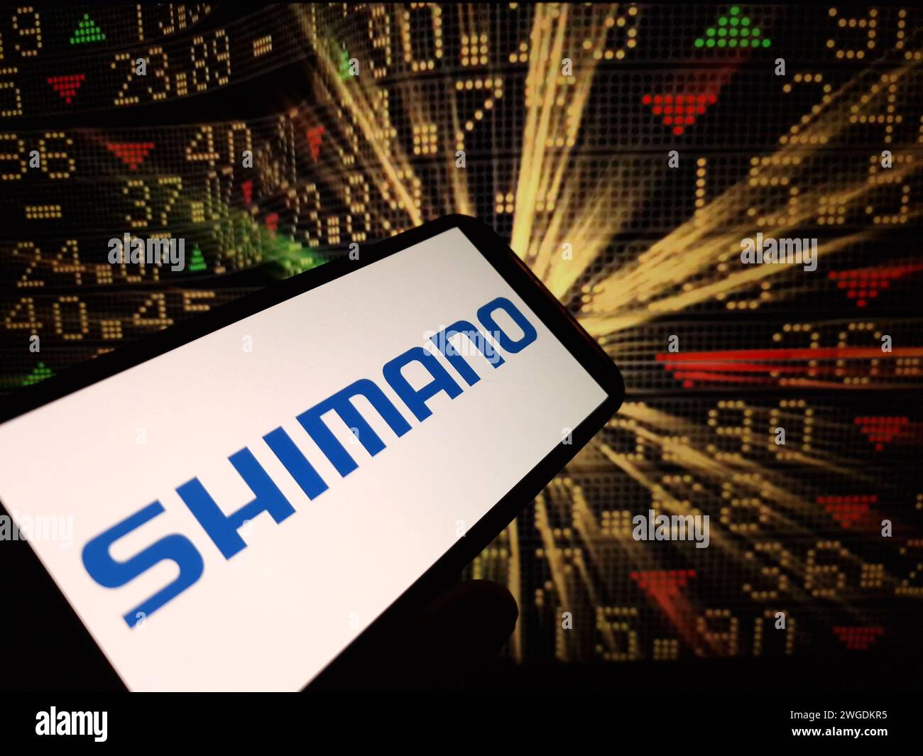 Konskie, Poland - January 31, 2024: Shimano company logo displayed on ...