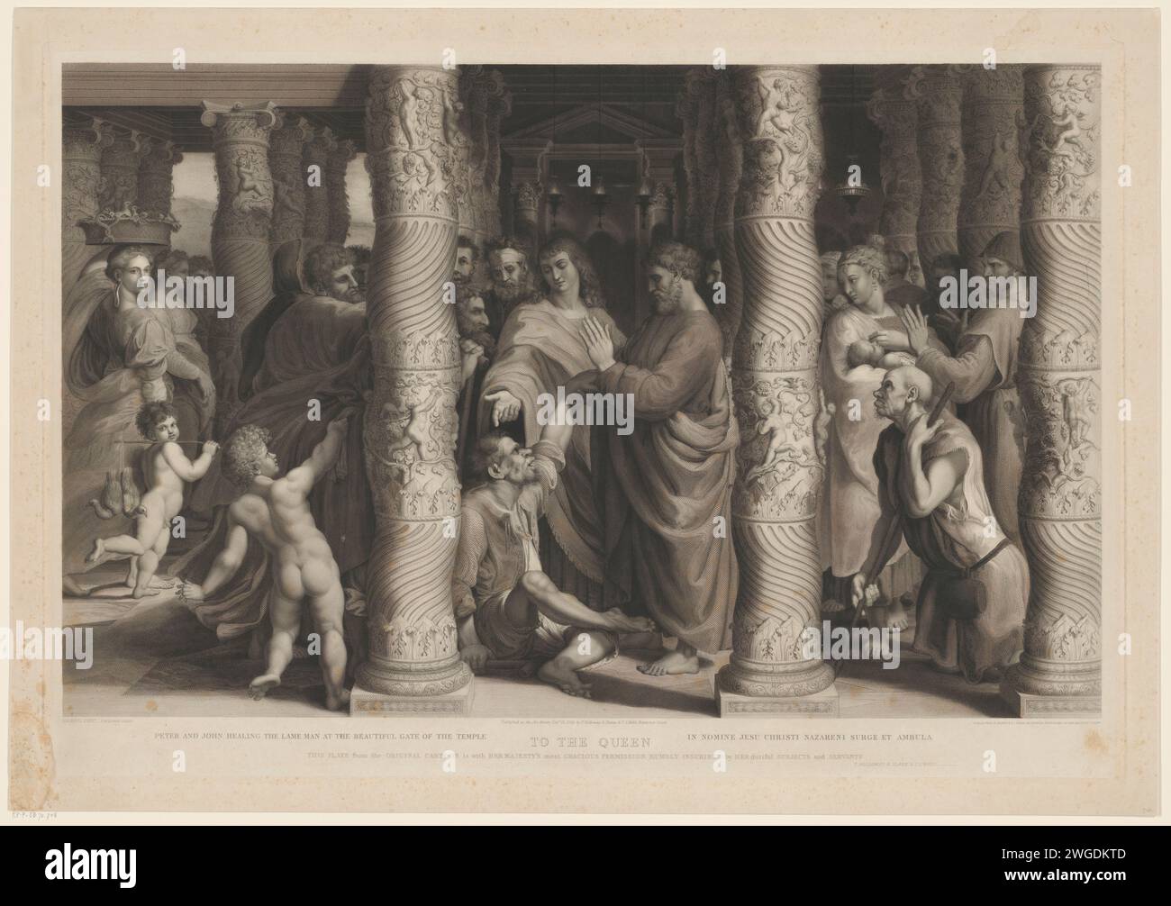 Petrus and John at the gate of the temple, Thomas Holloway, Robert ...