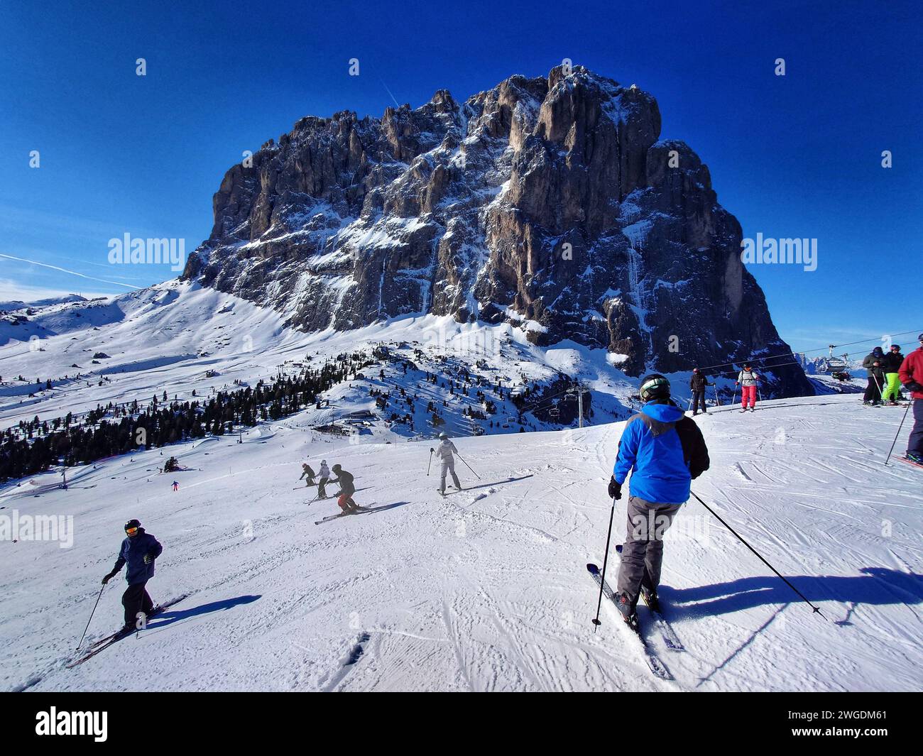 February 4, 2024, Val Gardena, South Tyrol Alto Adige Suedtirol, Italy ...