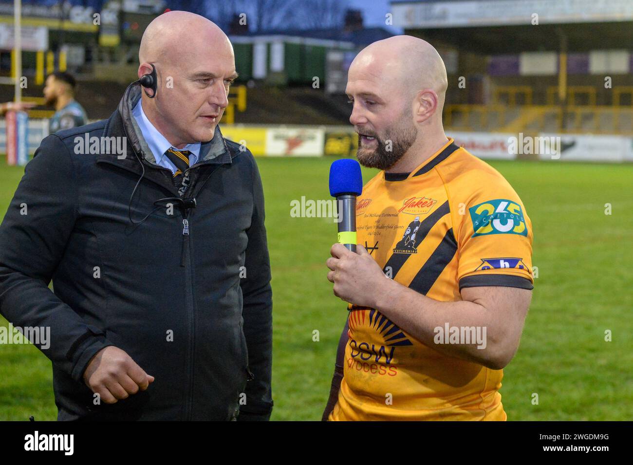 Paul Mcshane Of Castleford Tigers speaks to the fans following the ...