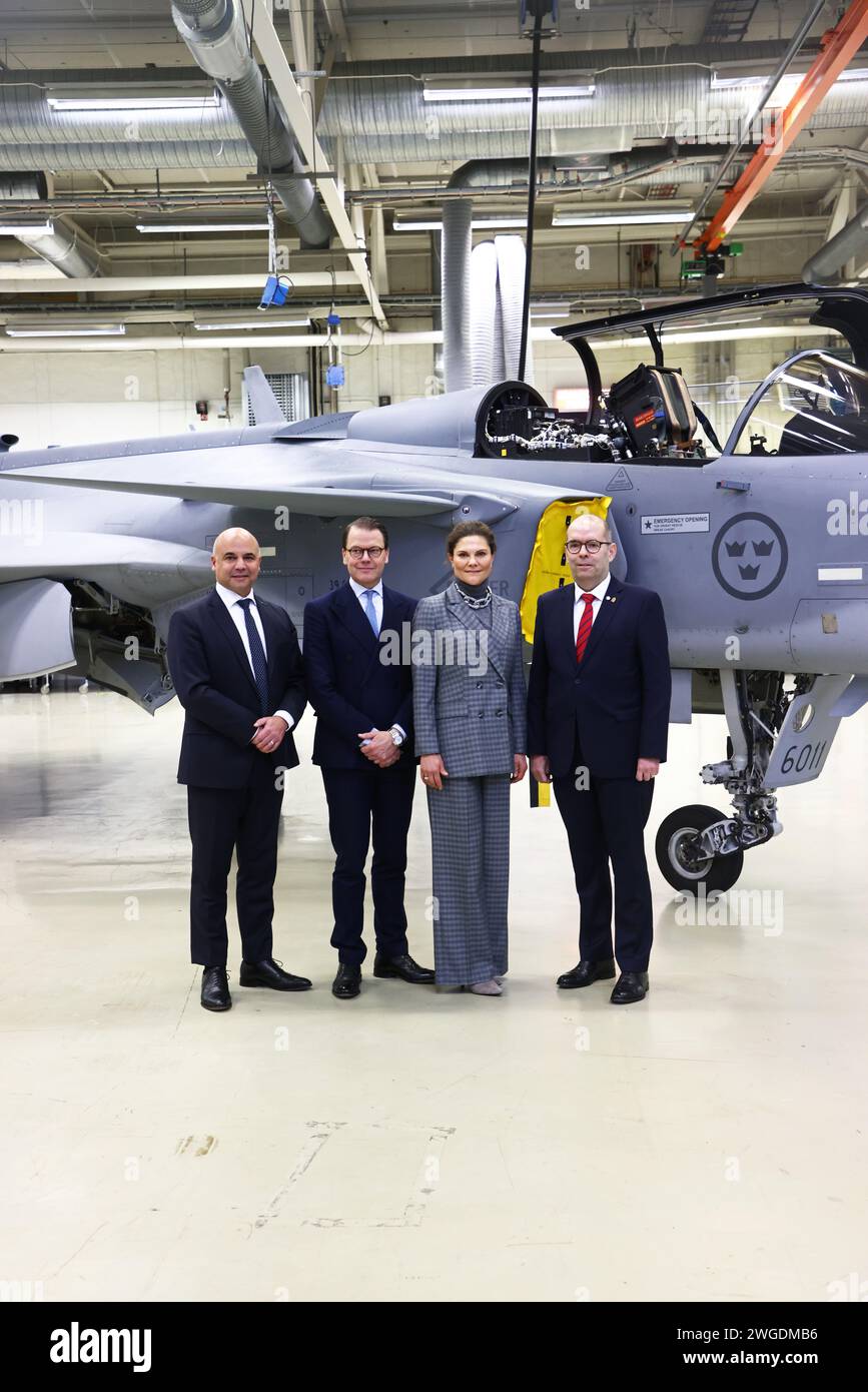 Sweden's Crown Princess Victoria and Prince Daniel visits the aerospace ...