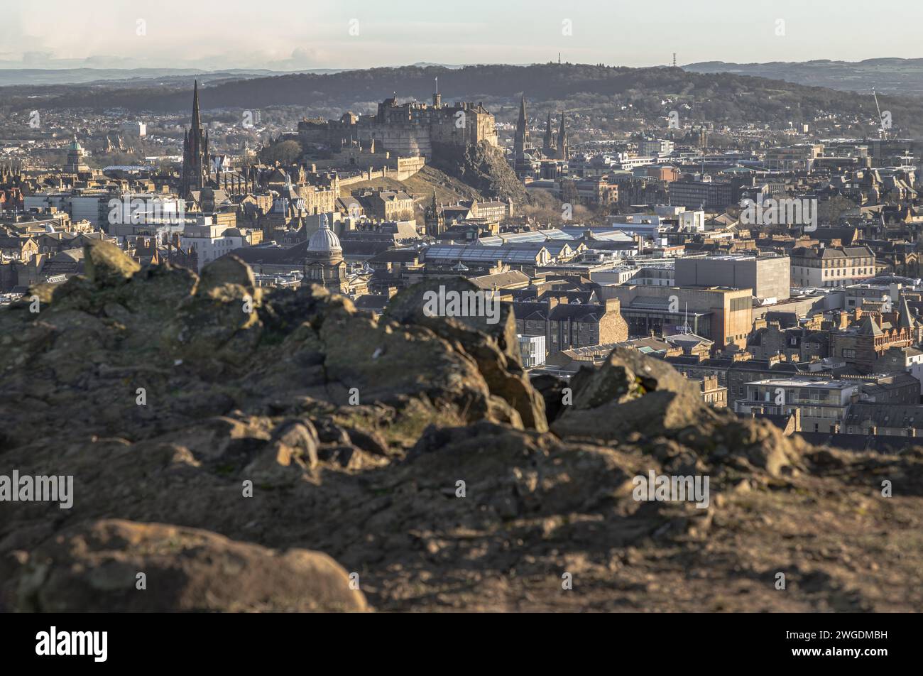 Edinburgh, Scotland - Jan 17, 2024 - Amazing Edinburgh Cityscape and ...
