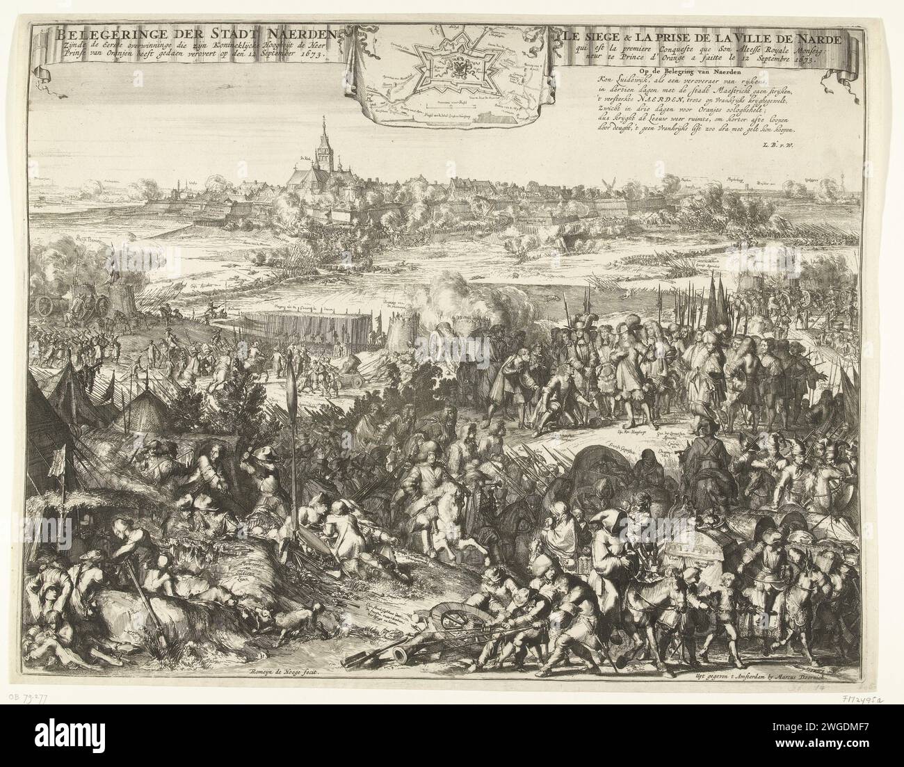 Siege and conquest of Naarden by the Prince of Orange, 1673, 1673 print ...