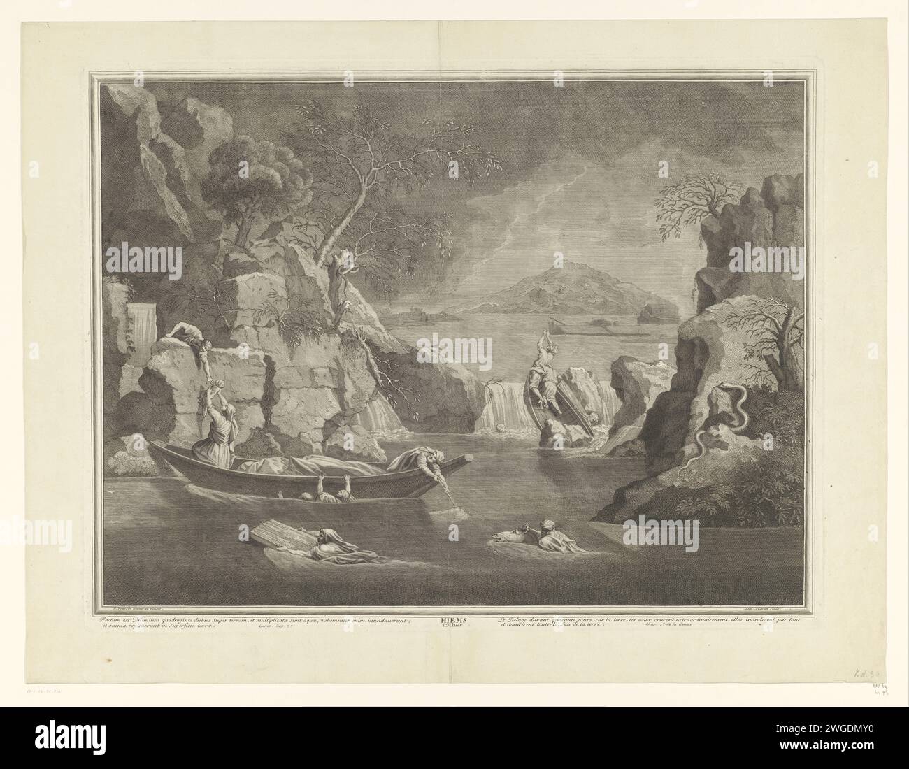 Allegorical Presentation of Winter, Jean Audran, After Nicolas Poussin ...