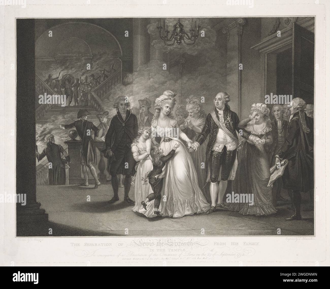 Louis XVI is separated from his family, Luigi Schiavonetti, After ...