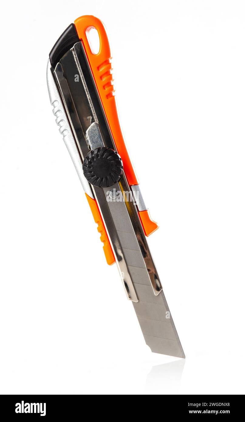 stationery knife isolated on white background. paper knife Stock Photo ...