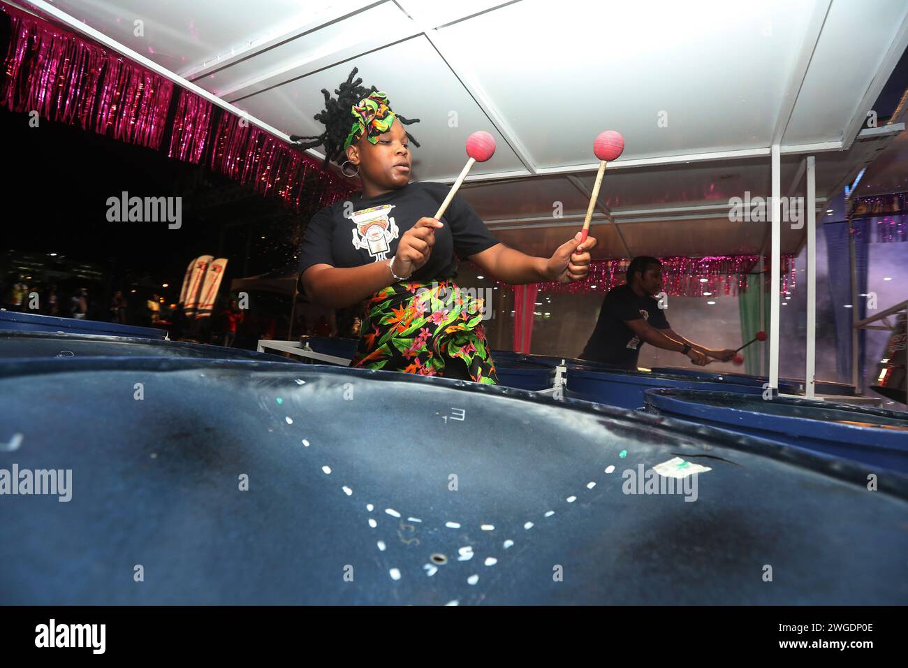 PORT OF SPAIN - JAN 14: Members of Phase II Junior Steel Orchestra ...