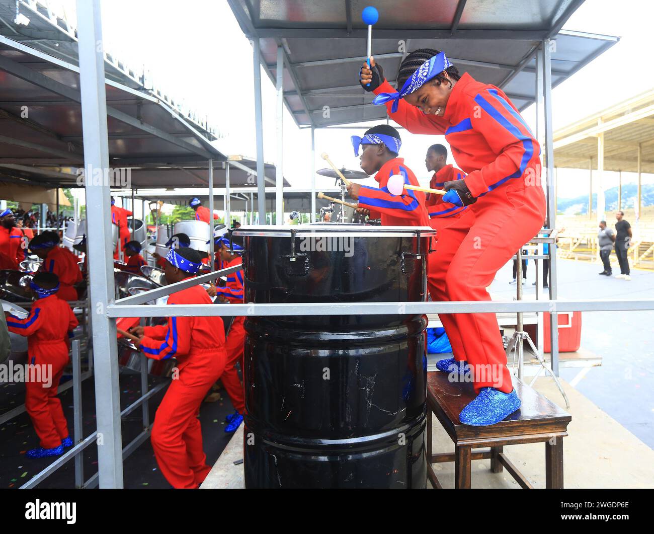 PORT OF SPAIN - JAN 14: Members of St Margaret's Boys Anglican School ...