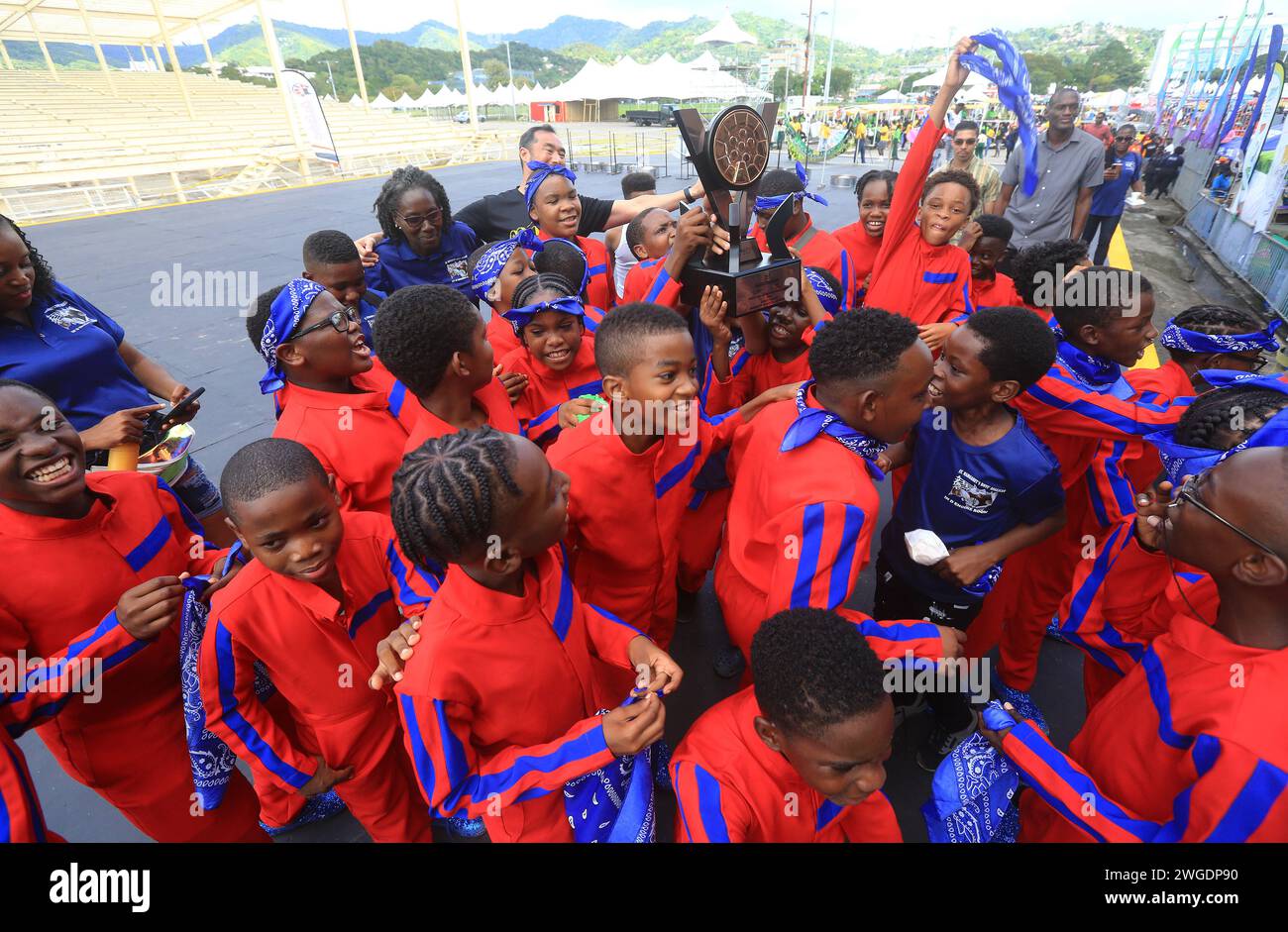 PORT OF SPAIN - JAN 14: Members of St Margaret's Boys Anglican School ...
