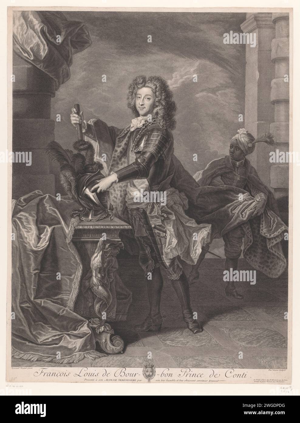 Portrait of Frans Lodewijk van Bourbon-Conti, Pierre Drevet, After ...