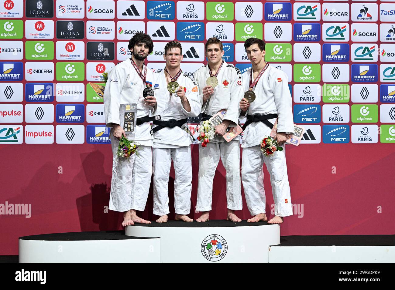 Paris, France. 04th Feb, 2024. MATTHIAS CASSE TCKAEV ZELIM GAUTHIER ...