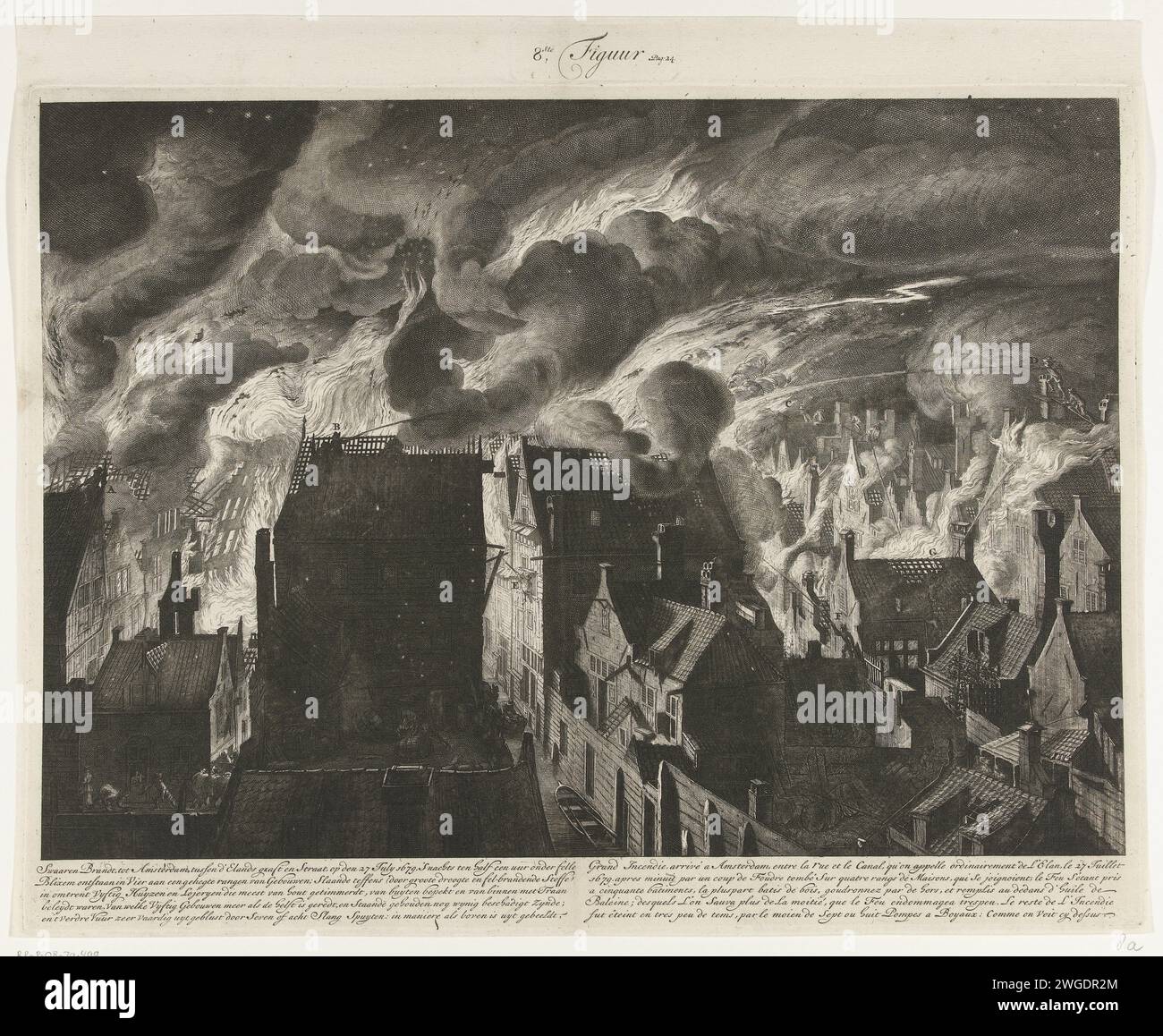 Extinguishing the heavy fire on the Elandsgracht, 1679, 1690 - 1735 ...