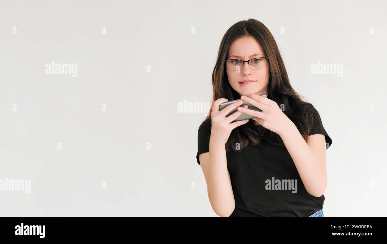 Girl enjoying gaming on hi-res stock photography and images - Alamy