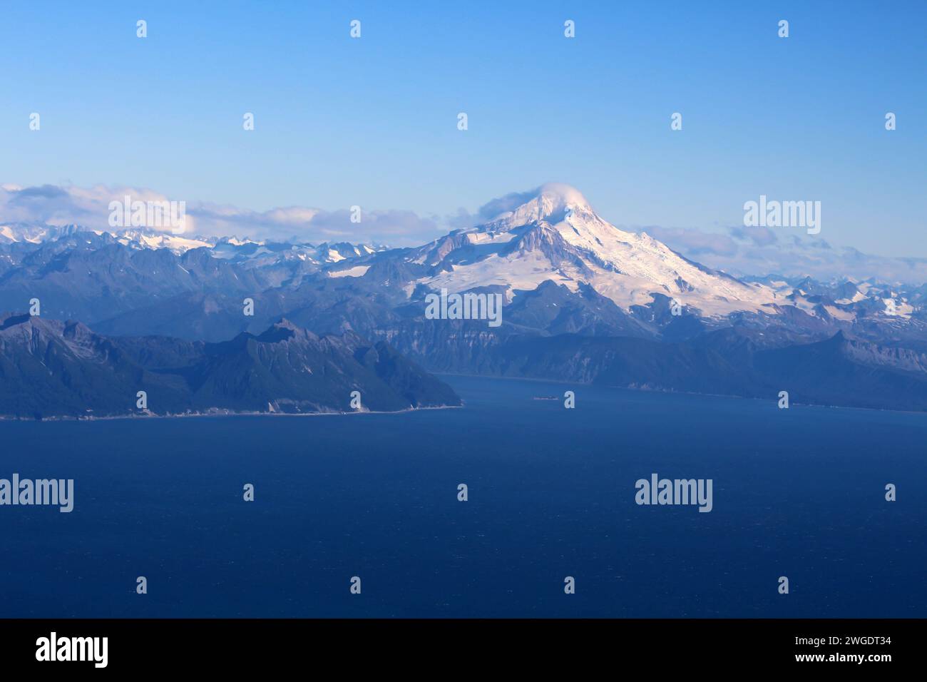 Alaska-The Cook Inlet in the background Mount Iliamna seen from an ...