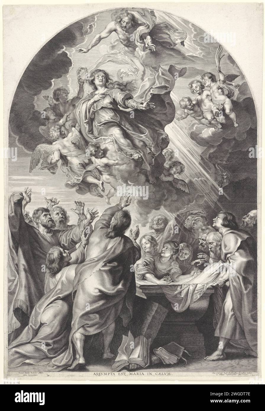Ascension of Maria, Paulus Pontius, after Peter Paul Rubens, 1624 print ...