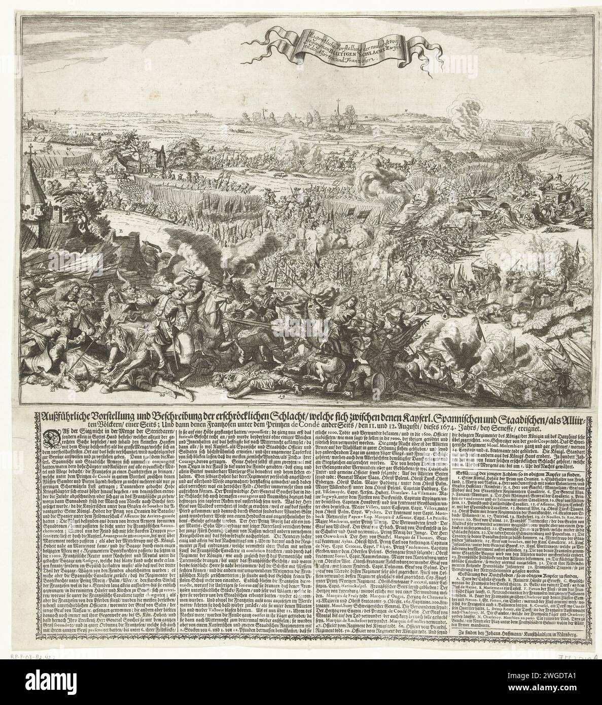 Battle of Seneffe, 1674, 1674 print Battle of Seneffe on July 11, 1674 ...