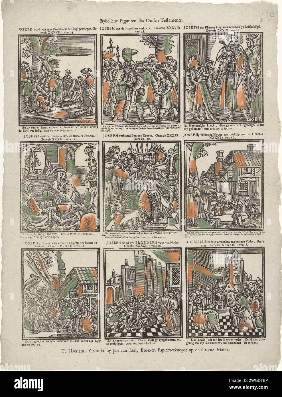 Bybelsche Figures, the old Testament, 1739 - 1786 print Leaf with 9 ...