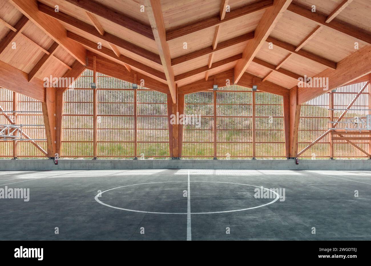 A Multi-purpose covered court in Gijon, Spain Stock Photo - Alamy