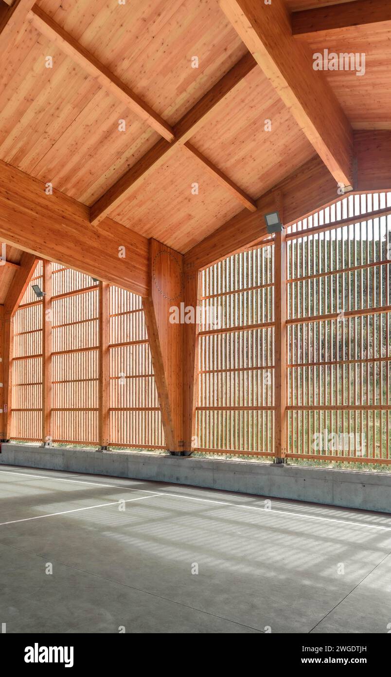 A Multi-purpose covered court in Gijon, Spain Stock Photo - Alamy