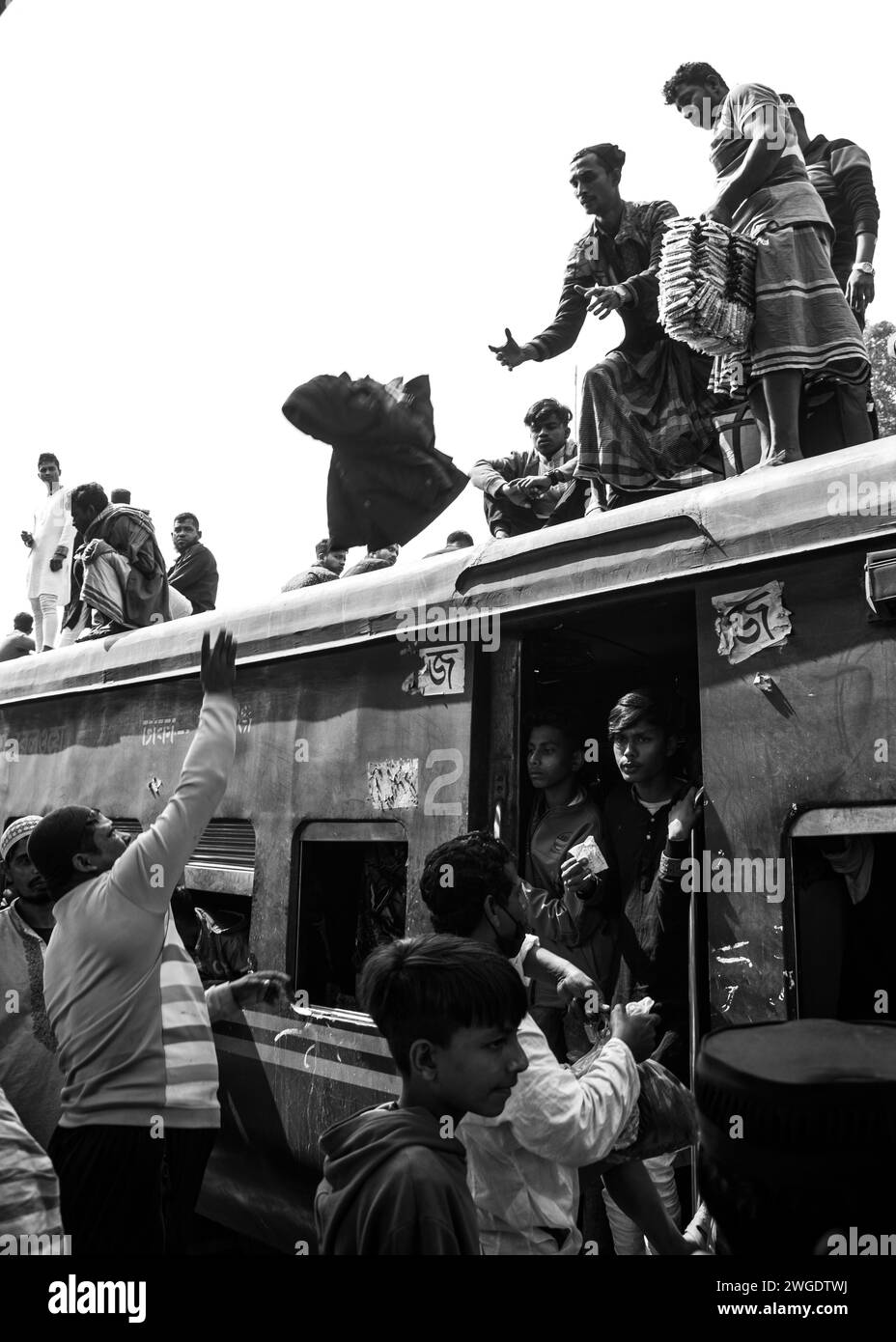 Embark on a brief but impactful ride atop the Ijtema train roof in ...