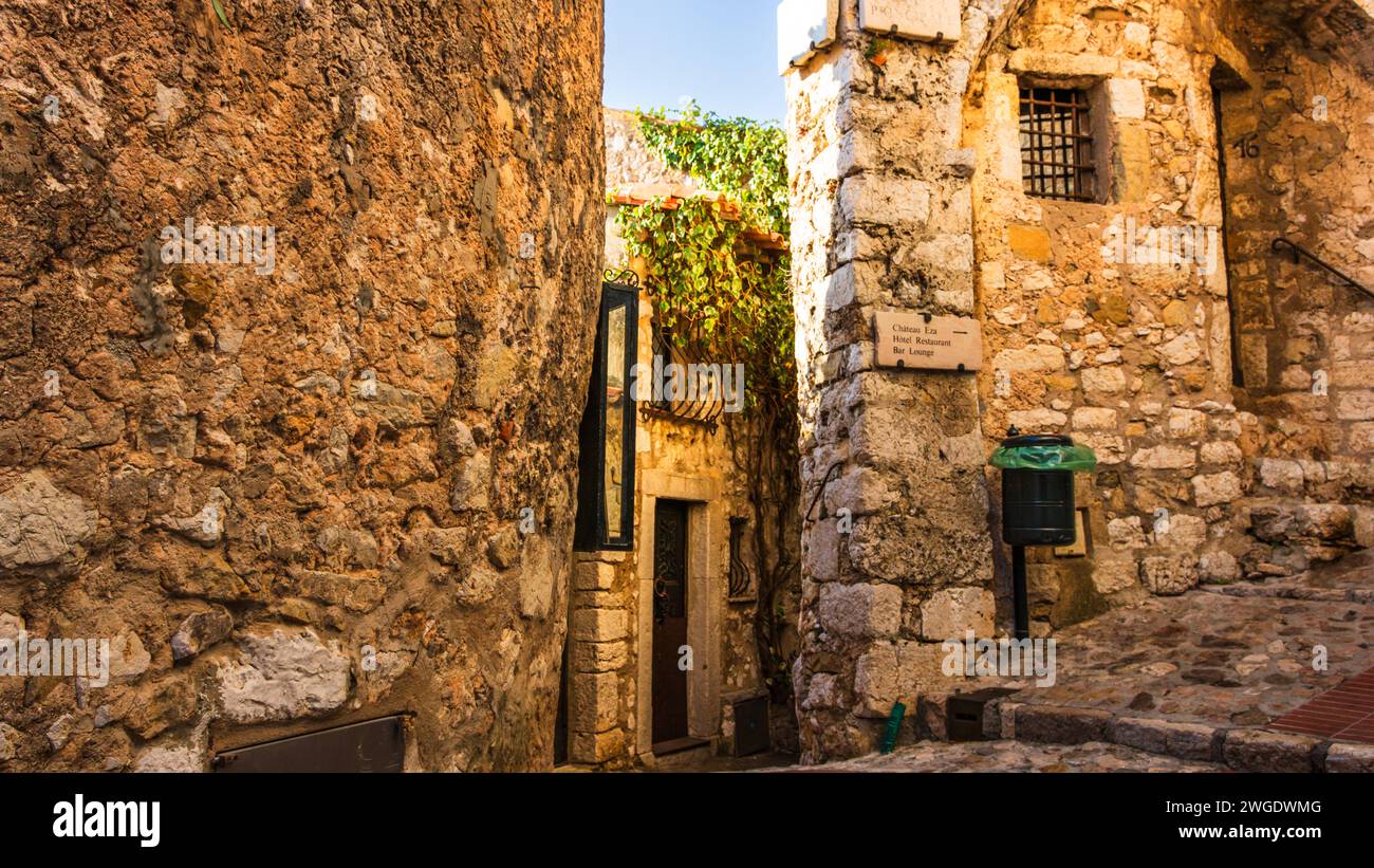 Eze village, medieval village in Provence, French Riviera Stock Photo ...