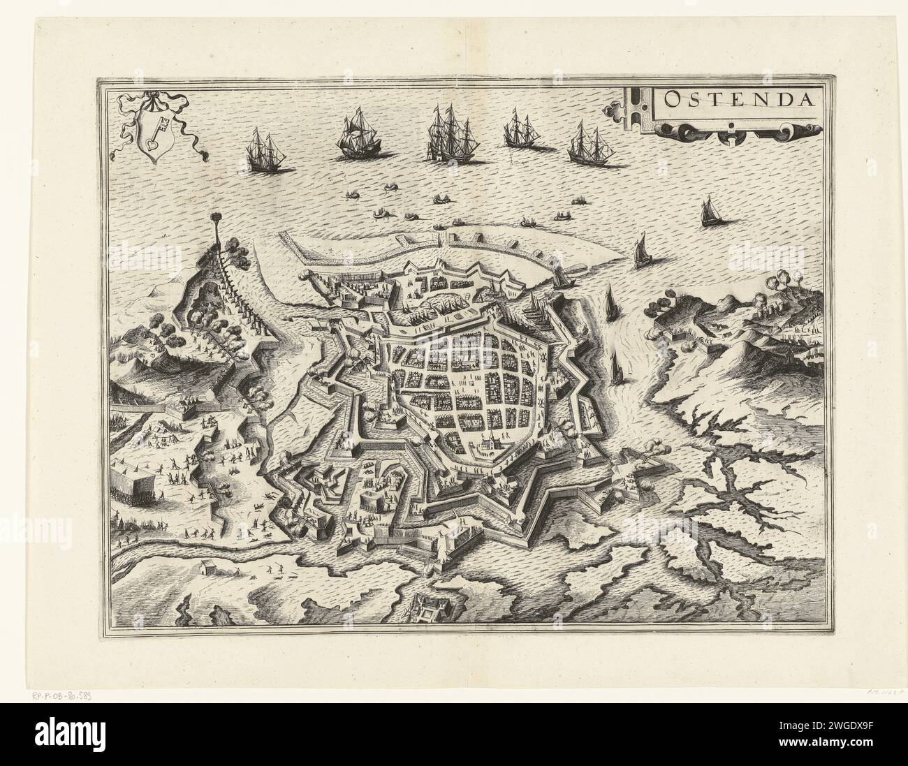 Siege of Ostend, 1601-1604, 1655 - 1657 print Siege of Ostend by the ...