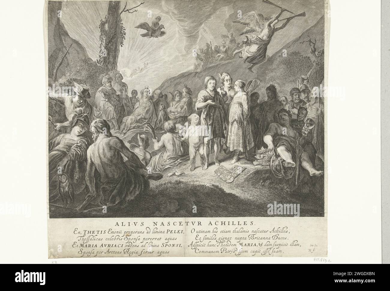 Tableau Vivant with the wedding of Peleus and Thetis, 1642, 1642 print ...