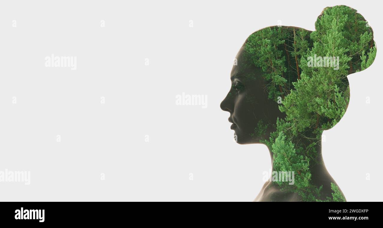 Multiple exposure portrait lady hi-res stock photography and images - Alamy