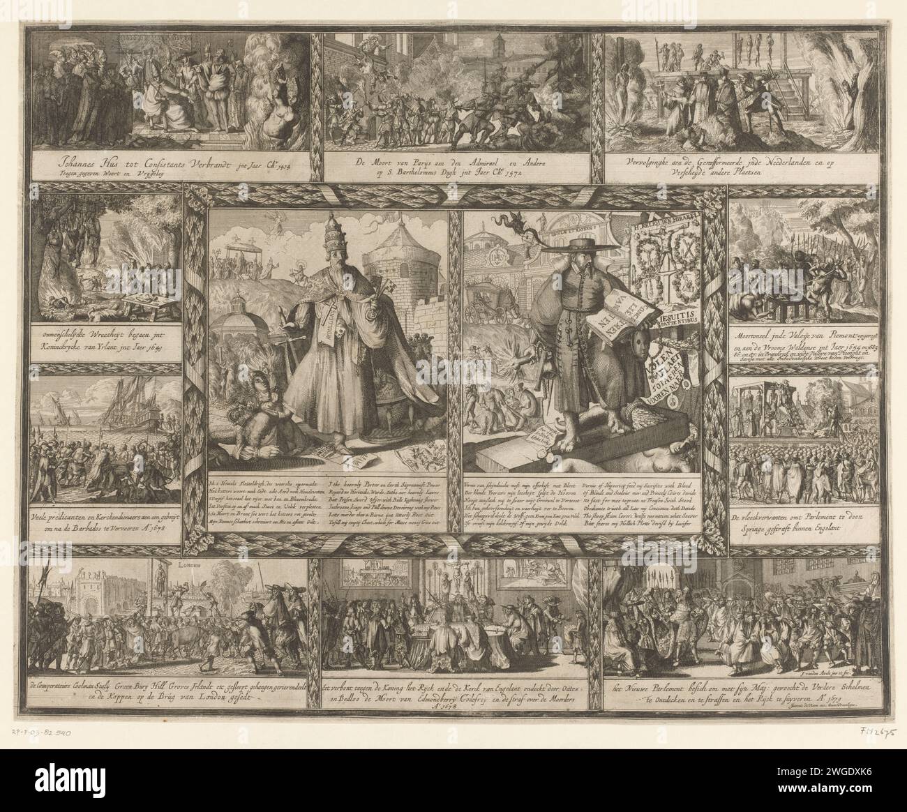 Persecution of the Protestants in England, 1685, 1685 - 1687 print ...